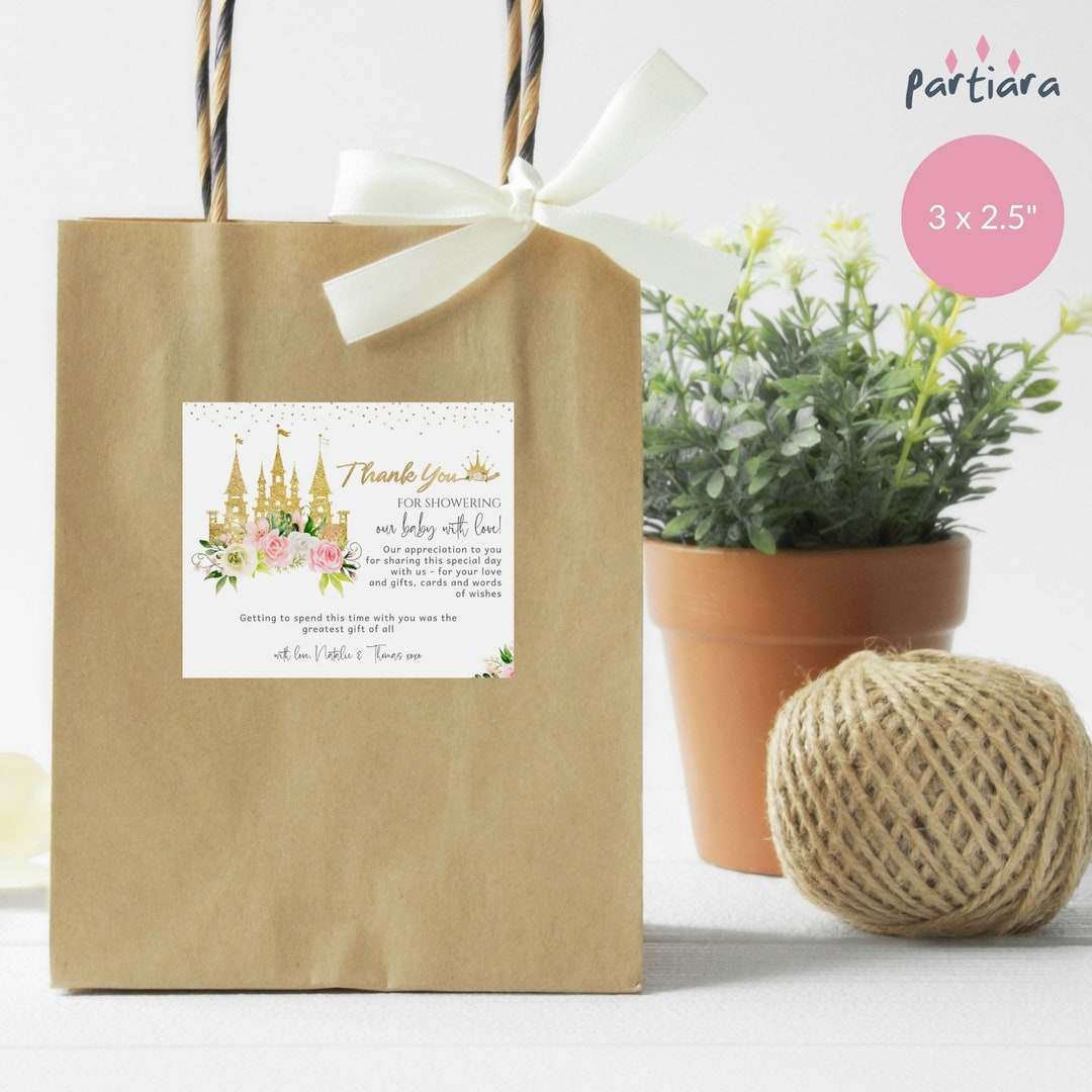 Editable Princess Tag Template, Girls Fairytale Castle Party Favor ...