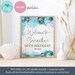 Turquoise Blue Gold Welcome Sign Template Editable DIY Printable Adult ...