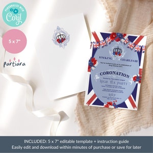 Editable Kings Coronation Invite Template Street Party Invitations ...