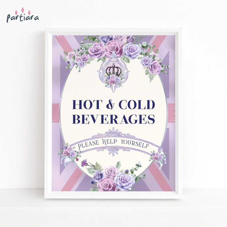 Ladies Birthday Tea Party Sign Birthday Queen Royal Lunch - Etsy