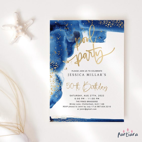 Teen Pool Party Invitations Templates