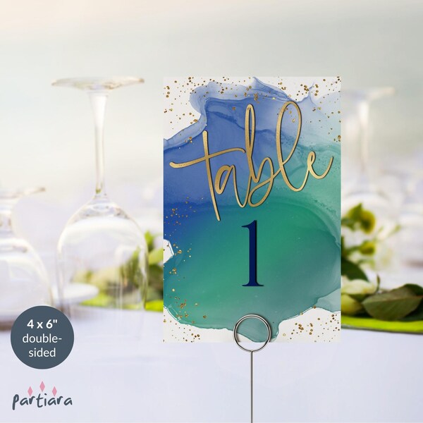 Double Sided Table Number Template - Etsy