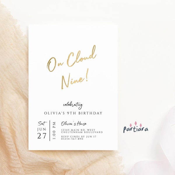 All White Cloud Invitation - Etsy