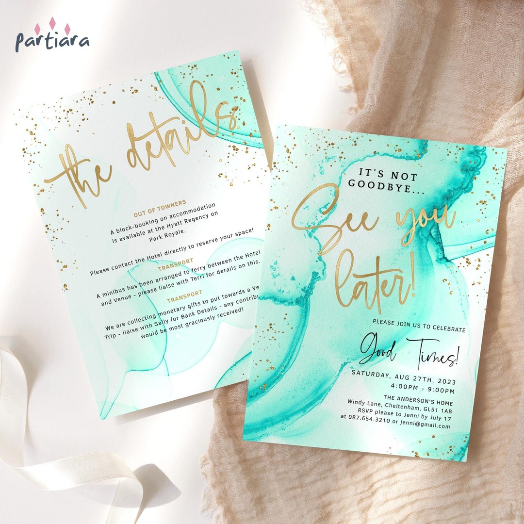 Farewell Party Invitation Template, See You Later Retirement Dinner ...