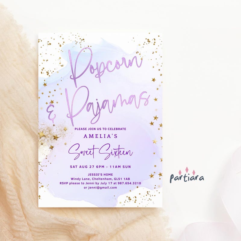 Popcorn Invitation - Etsy