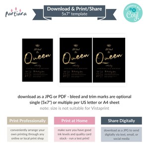 All Hail the Queen Invitation, Ladies Birthday Dinner Party Invites ...