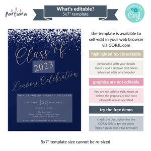Class of 2023 Leavers Celebration Invite Printable Graduation Party ...