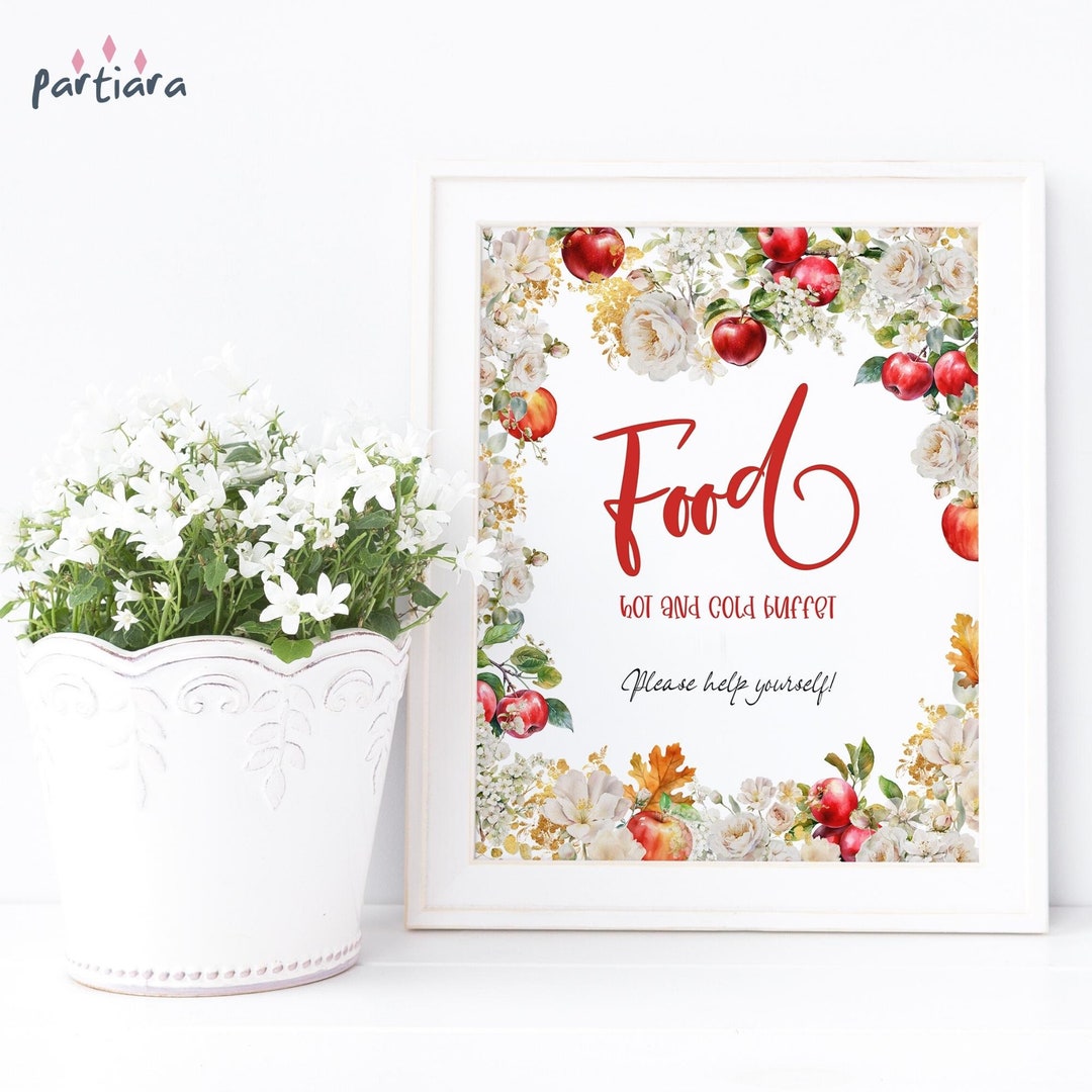 Fall Harvest Party Sign Food Table Poster Decoration Printable ...