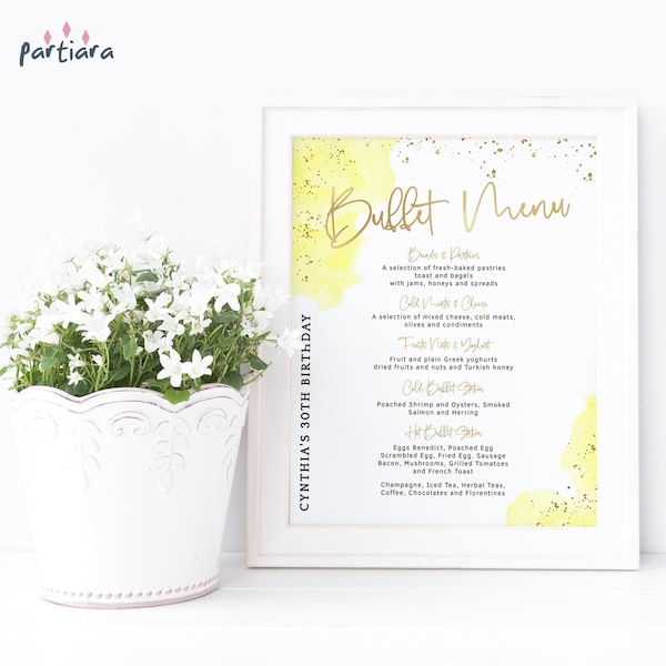 Buffet Dinner Menu Template - Etsy