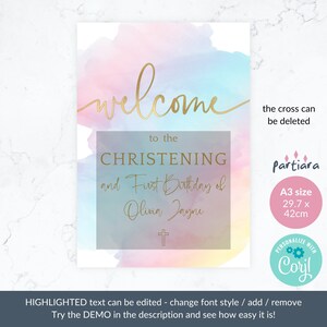 Pastel Rainbow Welcome Sign Printable, Birthday Rainbow Party Welcome ...