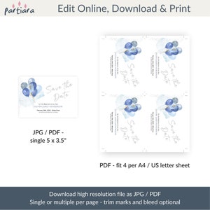 Baptism Save the Date Card Boy Christening Party Announcement Cards ...