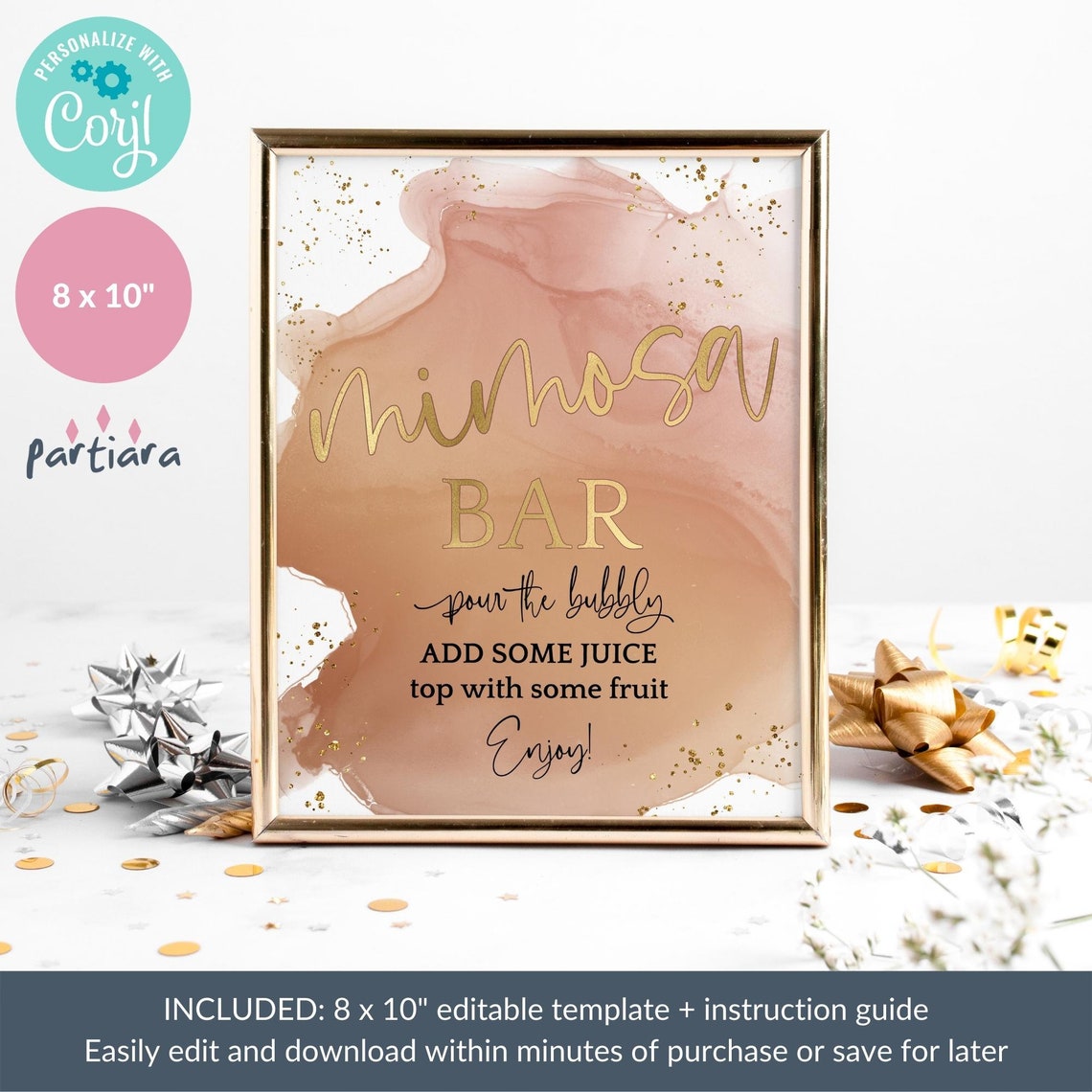 Birthday Mimosa Bar Sign Ladies Brunch Party Mimosas Table - Etsy