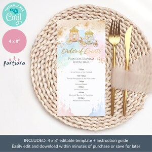 Sweet 16 Order of Events, 16th Birthday Program Template, Girls ...