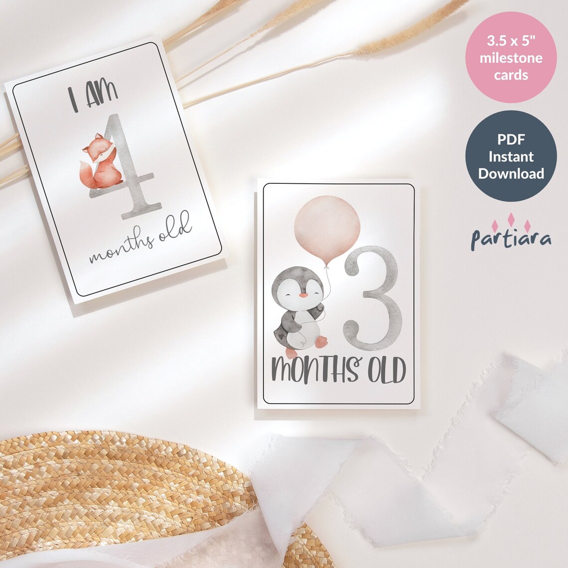 DIY Baby Milestone Cards Printable Gender Neutral Keepsake - Etsy