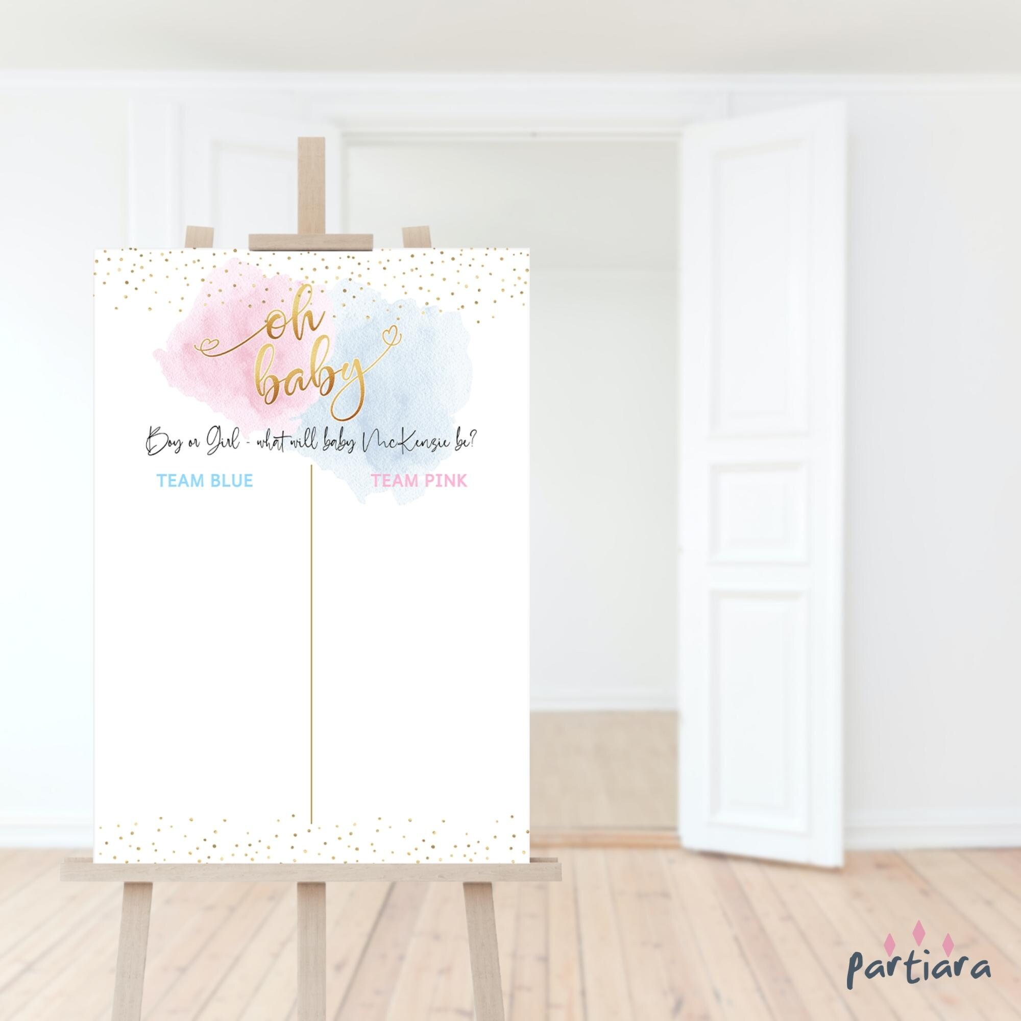 Gender Reveal Boy Girl Tally Sheet Sign Printable Party Game - Etsy UK