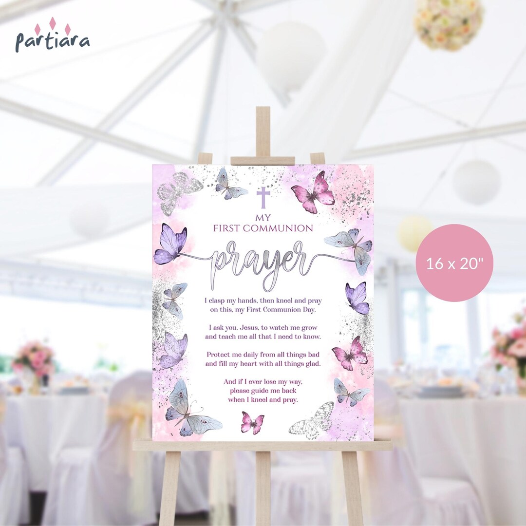 Girls Communion Prayer First Holy Communion Prayer Sign Printable ...