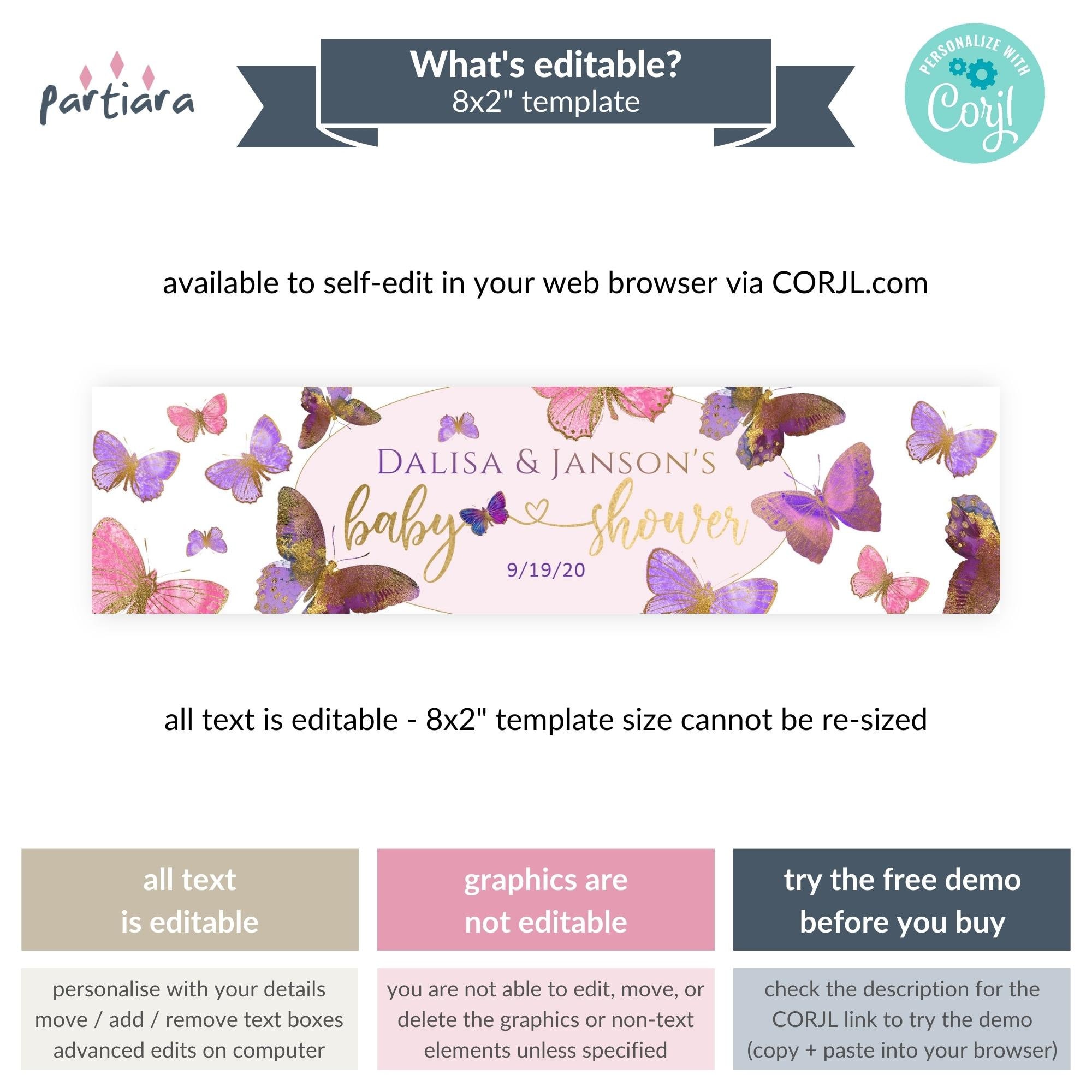 Butterfly Name Tag Template