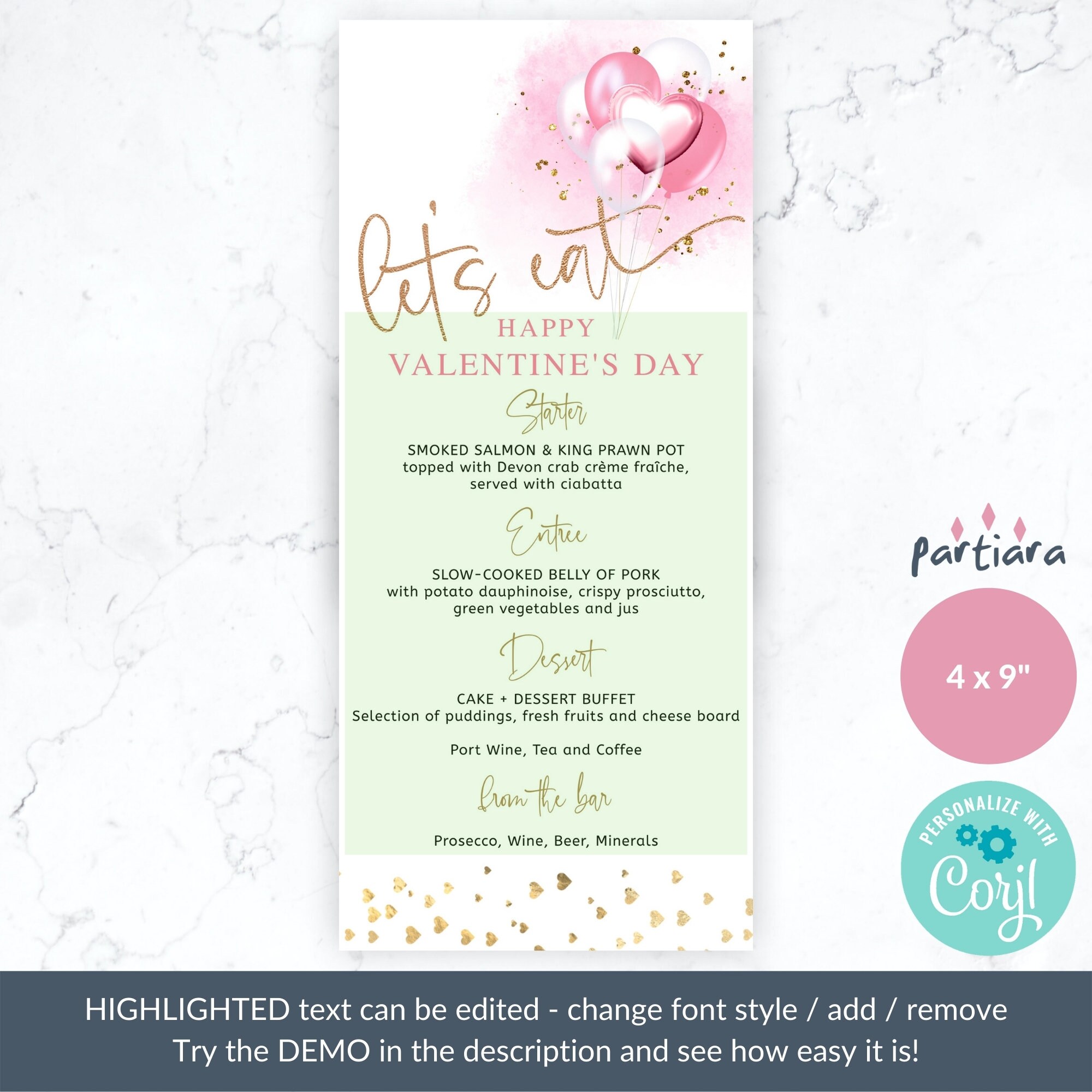 Stationery Sweetheart Birthday Menus Printable Little Sweet Heart Girl ...