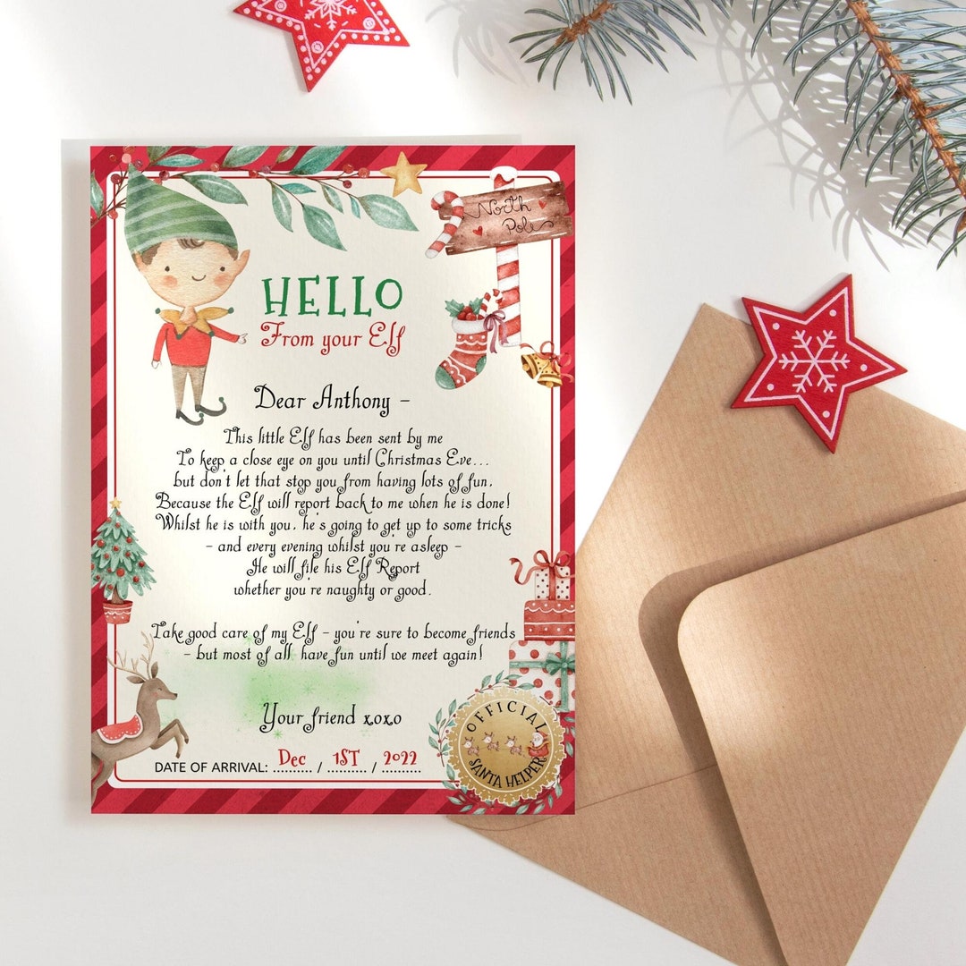 Editable Elf Letter, Arrival Elves Letters Printable, Christmas ...
