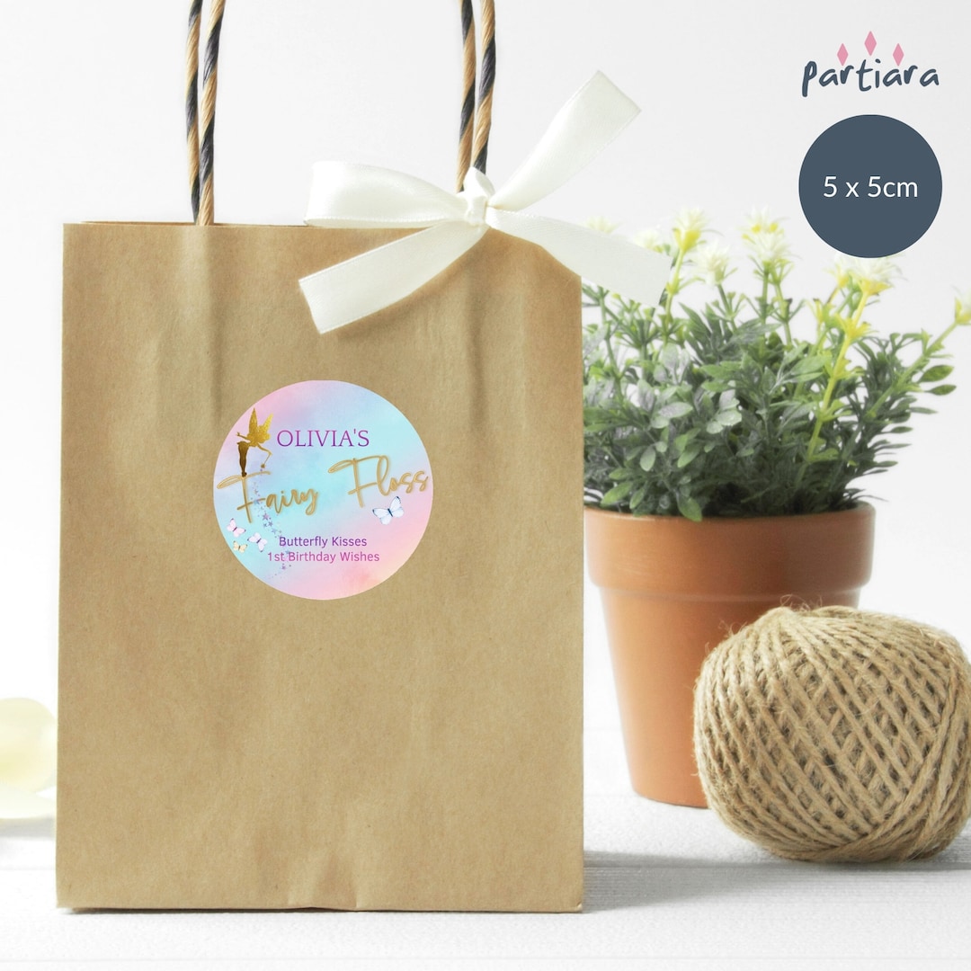 Fairy Cotton Candy Labels, Birthday Fairies Party Favor Label Printable ...