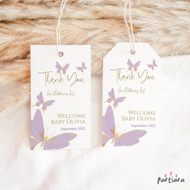 Butterfly Favor Tags - Etsy