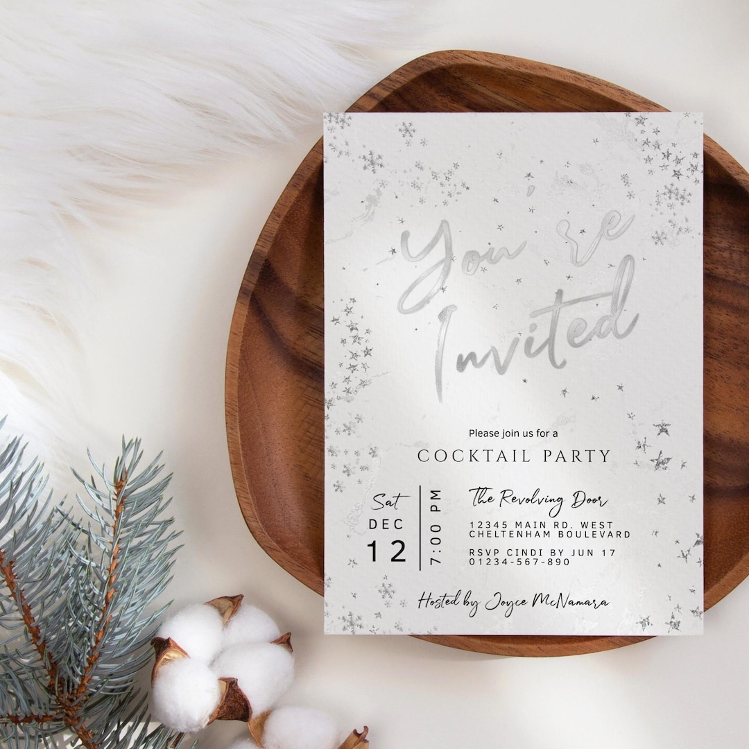 Winter Party Invitation You're Invited Christmas Invite Digital ...