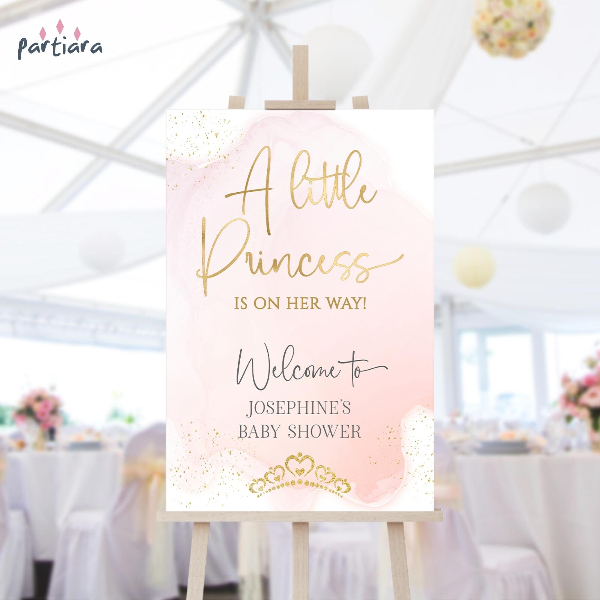 A Little Princess Baby Girl Welcome Sign Printable Baby Shower - Etsy