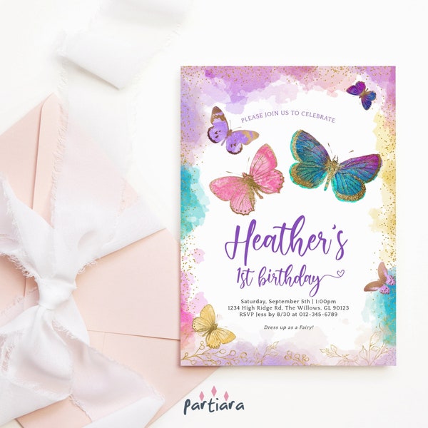 Butterfly Invitation - Etsy