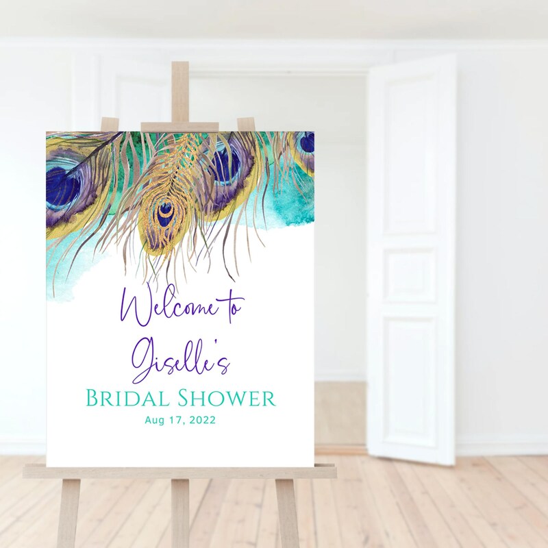 Peacock Welcome Sign - Etsy