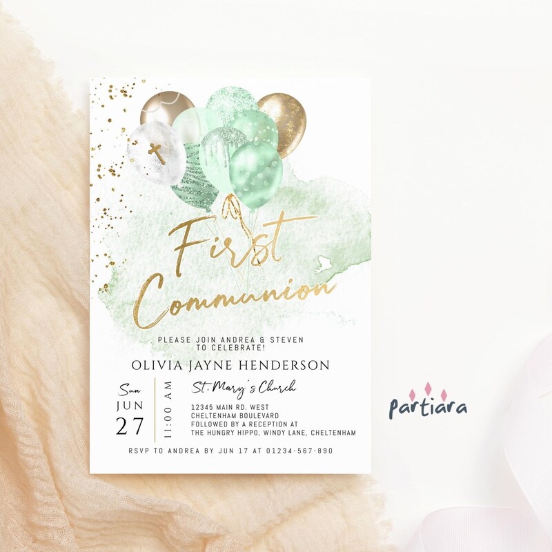 Communion Invitation - Etsy