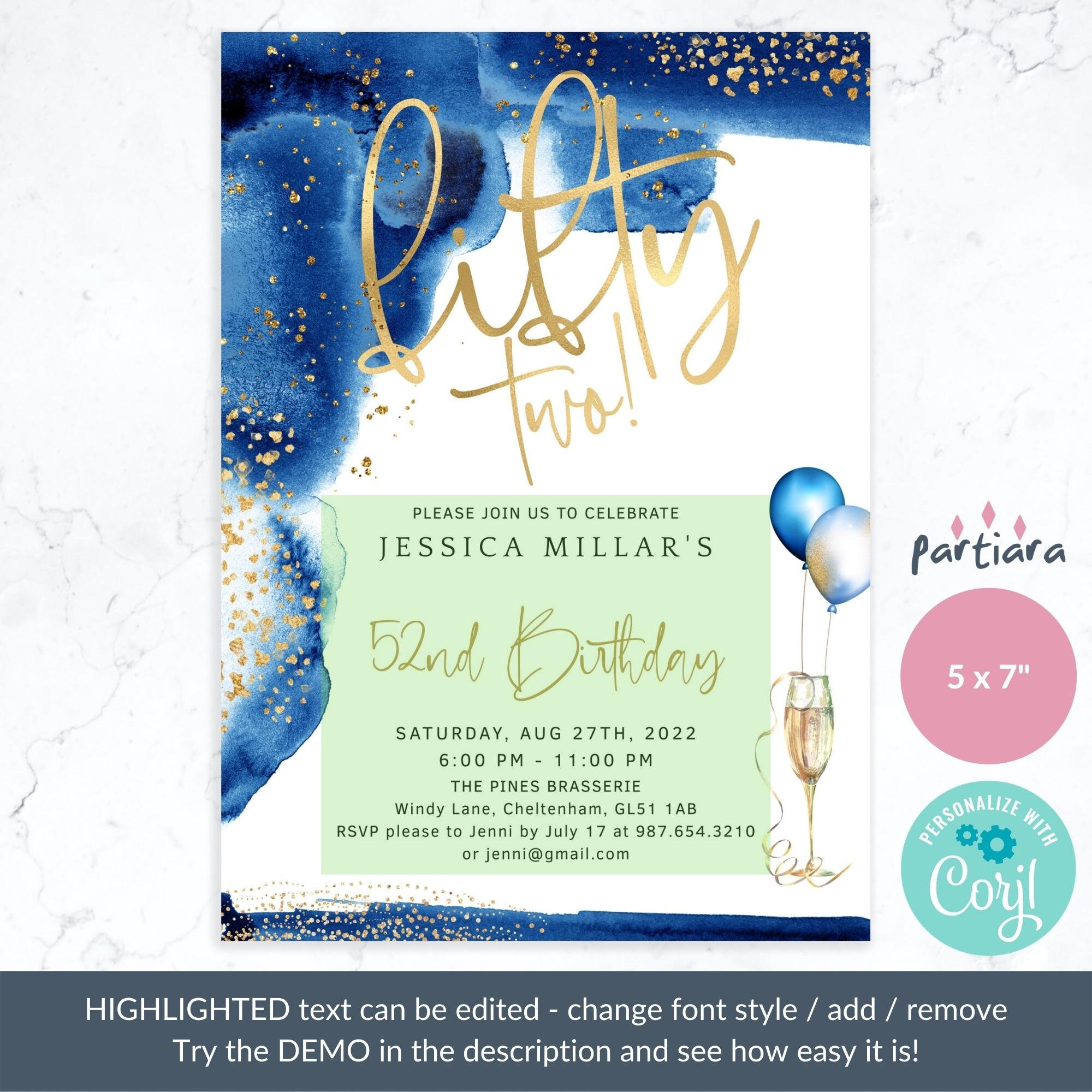 Stationery Paper birthday template blue promotional eflyer eflyer ...