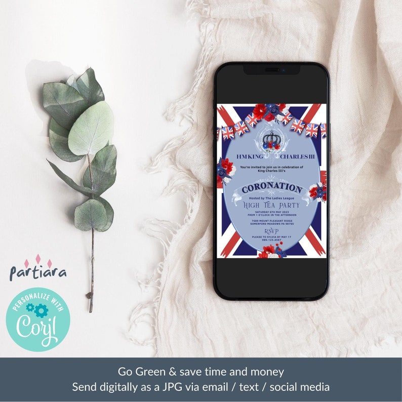 Editable Kings Coronation Invite Template Street Party - Etsy