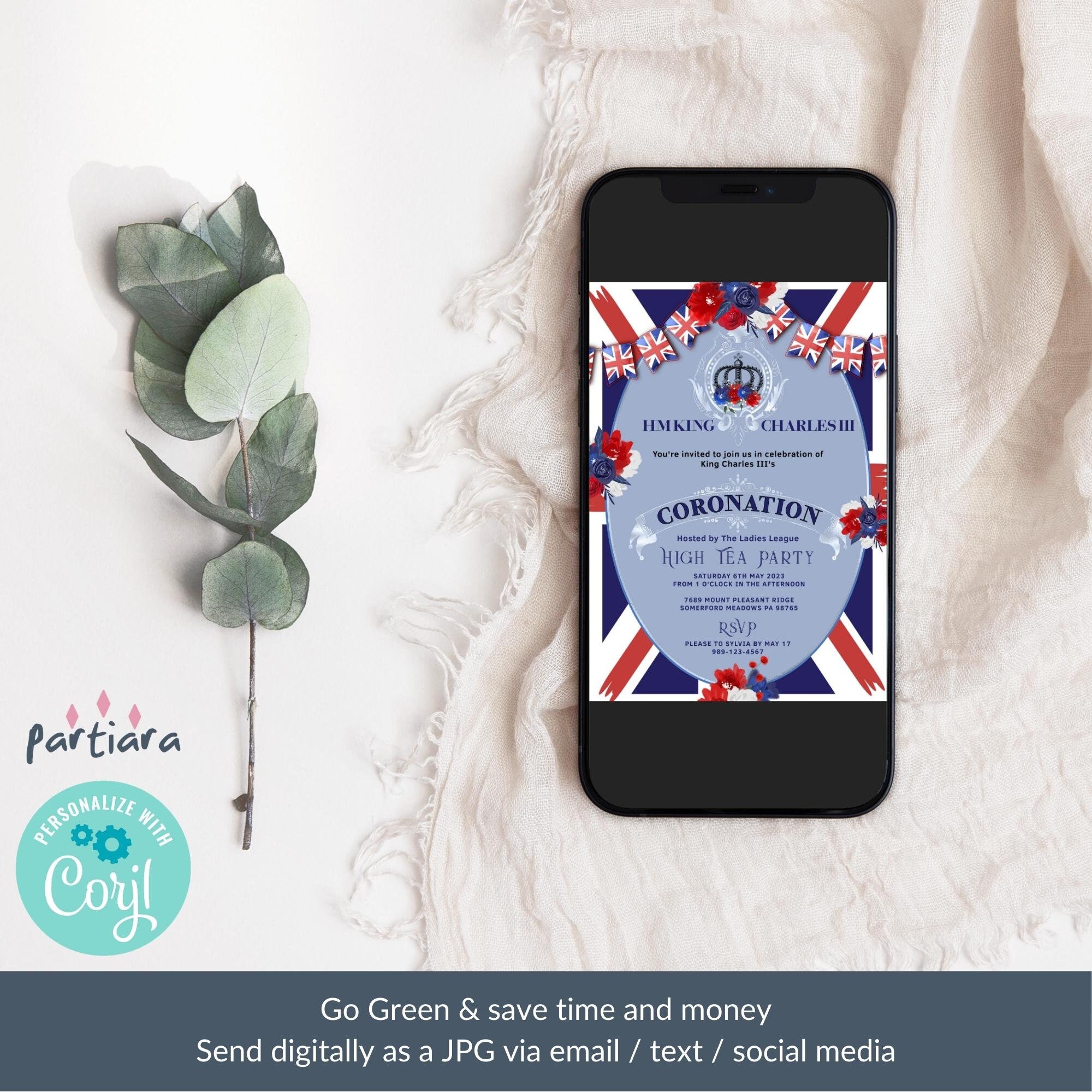 Editable Kings Coronation Invite Template Street Party - Etsy