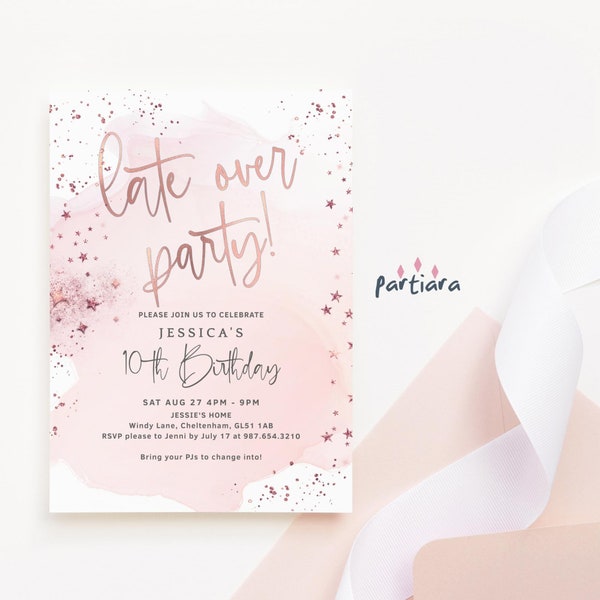 Late Birthday Party Invitation - Etsy