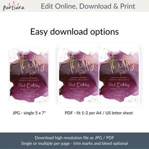 Purple Gold Birthday Invitation Ladies 32nd Birthday Party Invites ...