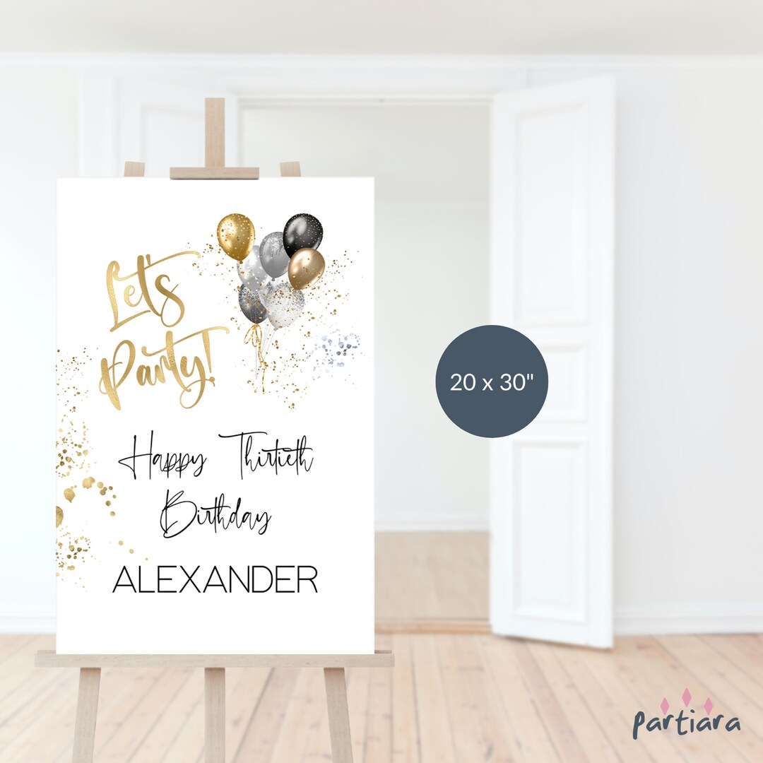 Editable Welcome Sign Template, Birthday Party Poster Decor Printable ...