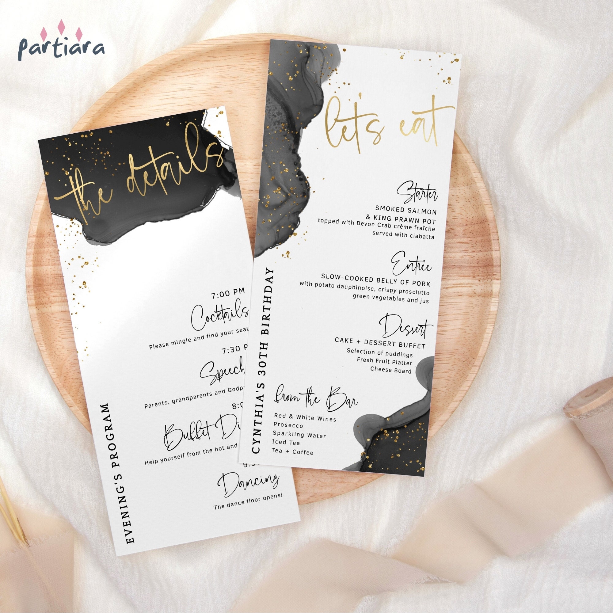 Adult Birthday Party Program Sample