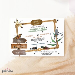 Nature Trail Invite Birthday Outdoor Hiking Party Invitation Scavenger ...
