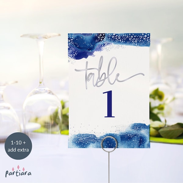 Navy Table Numbers - Etsy