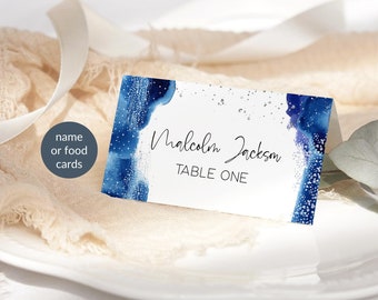 Navy and Silver Glitter Table Numbers Cards 1-20 Tables - Etsy