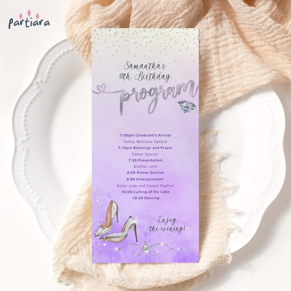 80th Birthday Program - Etsy