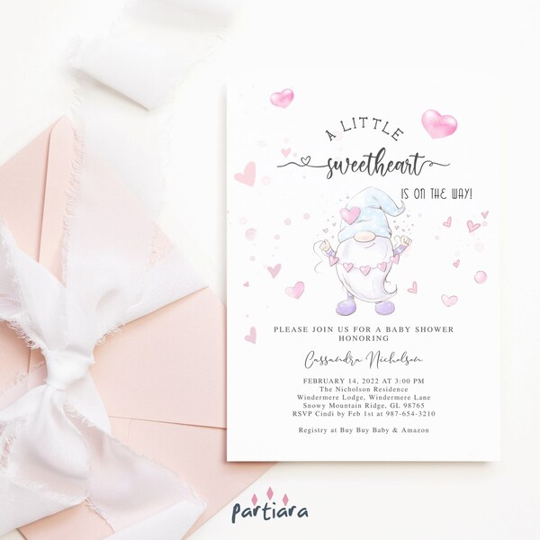 Gnome Baby Shower Invitation - Etsy
