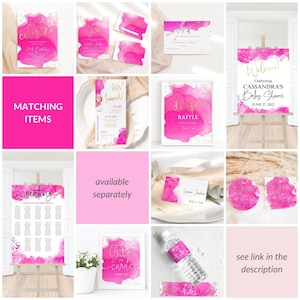 Hot Pink Brunch Menu Editable Ladies Birthday Brunch Menus Bridal ...