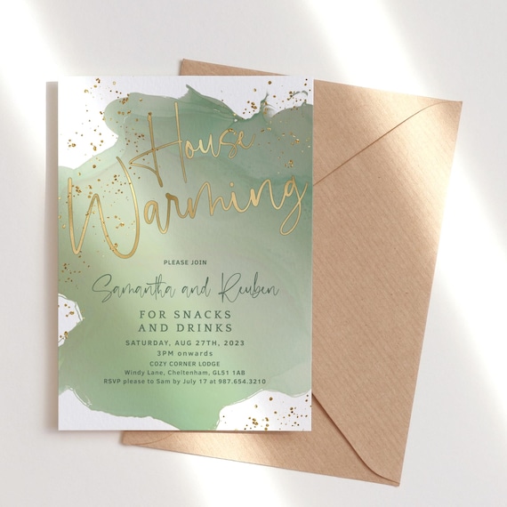 Invitaciones De Inauguración De La Casa En Blanco Para Imprimir