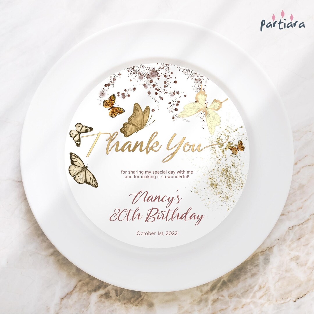 Butterfly Charger Plate Chargers Fall Birthday Party Thank You - Etsy