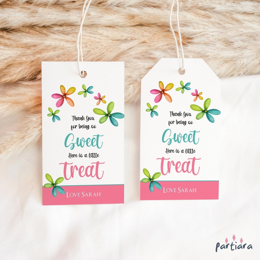 Teacher Appreciation Tag, Thank You Treat Tags, Sweet Candy Favor ...