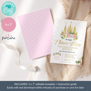 3rd Birthday Invite Her Royal Threeness Princess Party Invitation ...