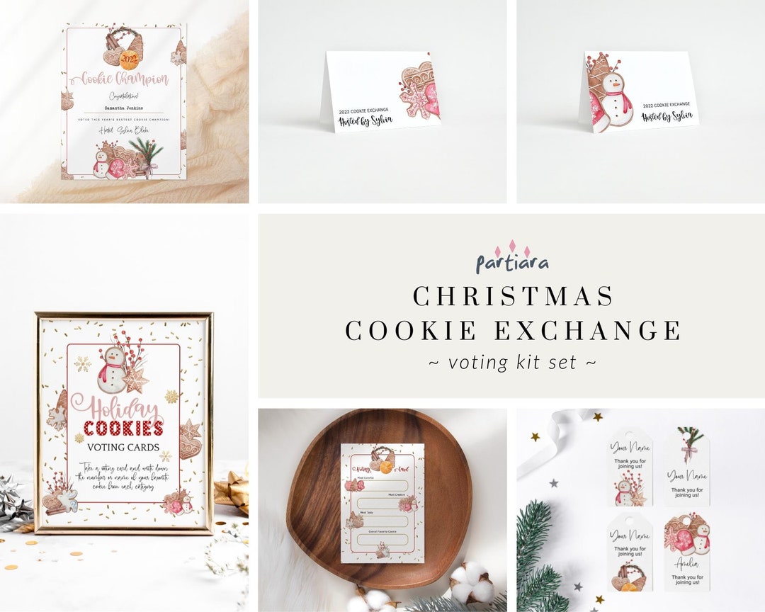 Cookie Exchange Bundle, Printable Party Pack, Cookies Swap Voting ...