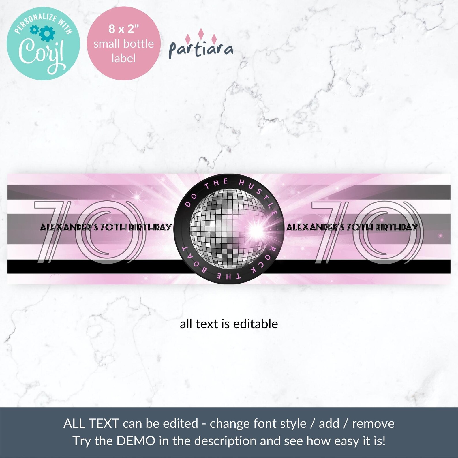 Disco Dance Party Water Bottle Labels Printable Teens Girls - Etsy