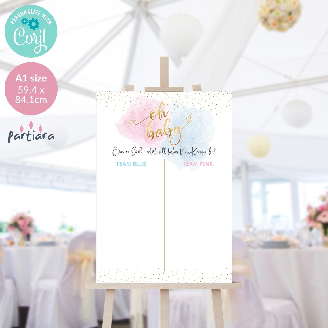 Gender Reveal Boy Girl Tally Sheet Sign Printable Party Game - Etsy UK